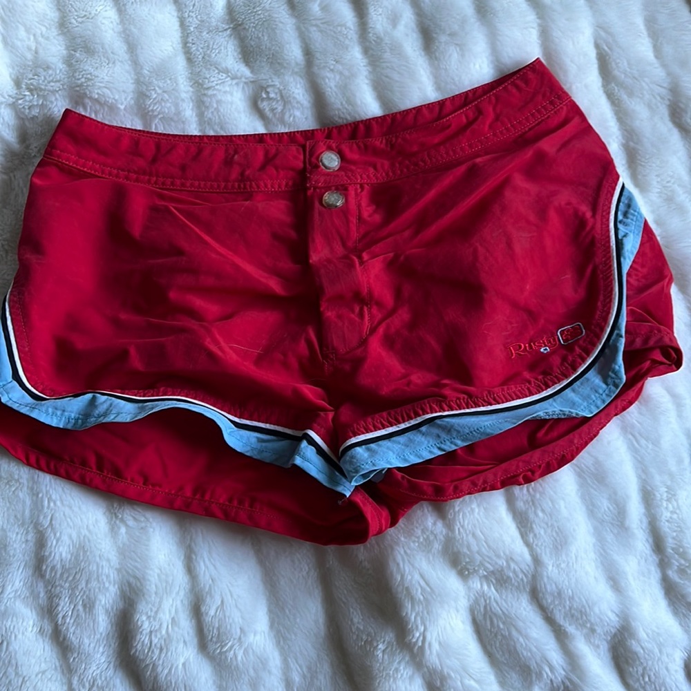 Vintage Rusty Red Surfer Shorts - Gem